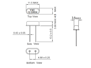 Relationship and Difference between HC-49S HC-49U HC-49SMD